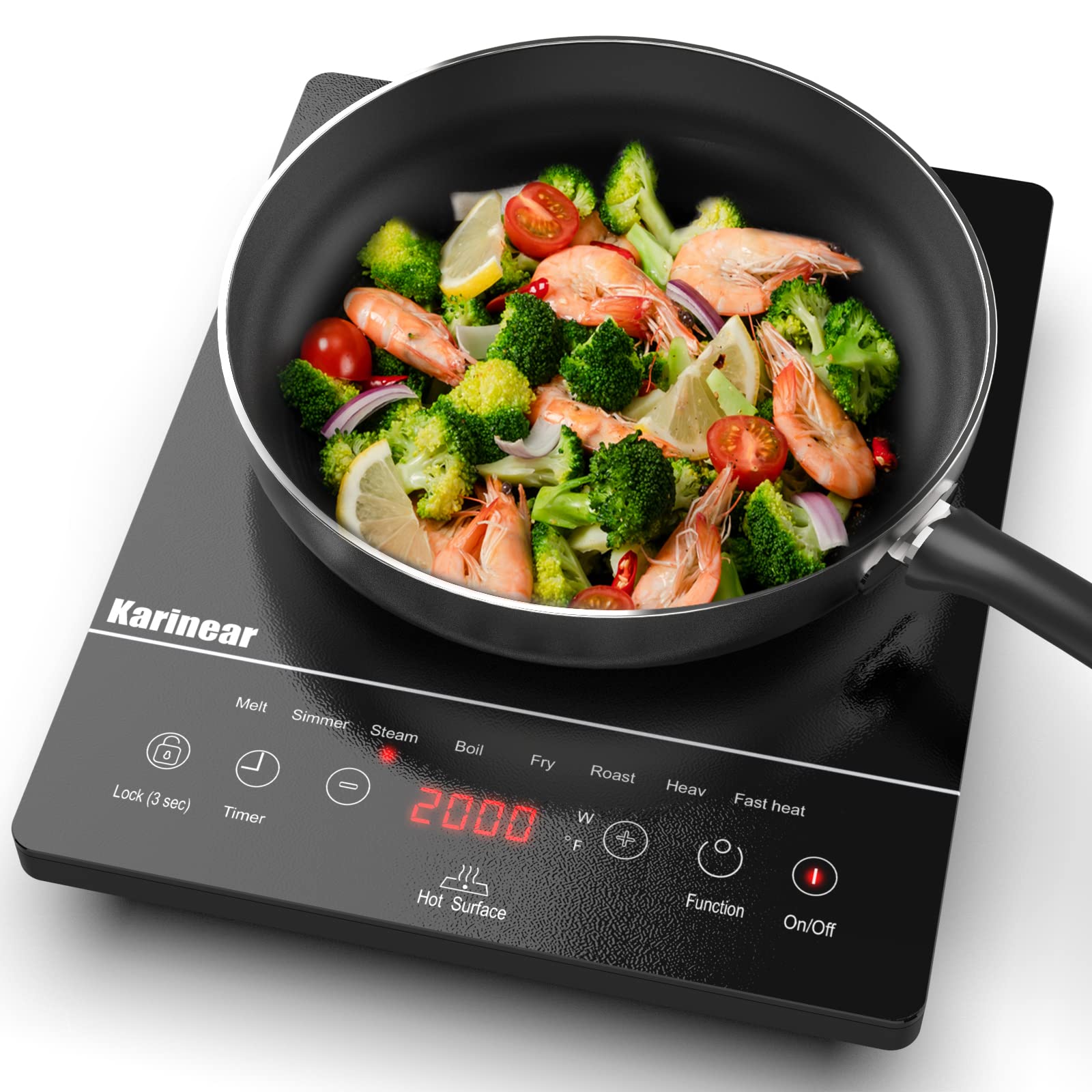 Buy Karinear Portable Ceramic Hob for ALL Cookware, Pulg in Single Hob ...