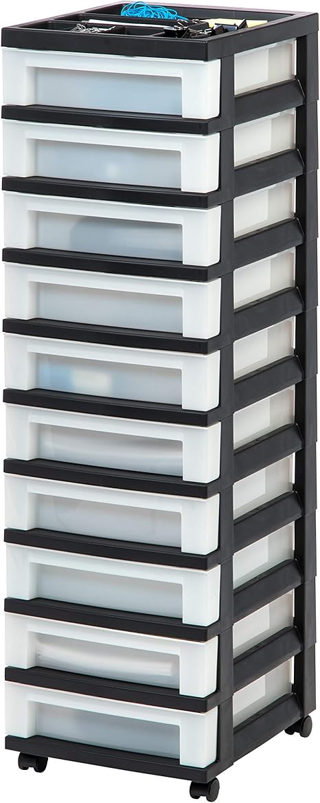 Amazon.com: IRIS USA Plastic Drawer Storage Organizer Rolling Cart ...