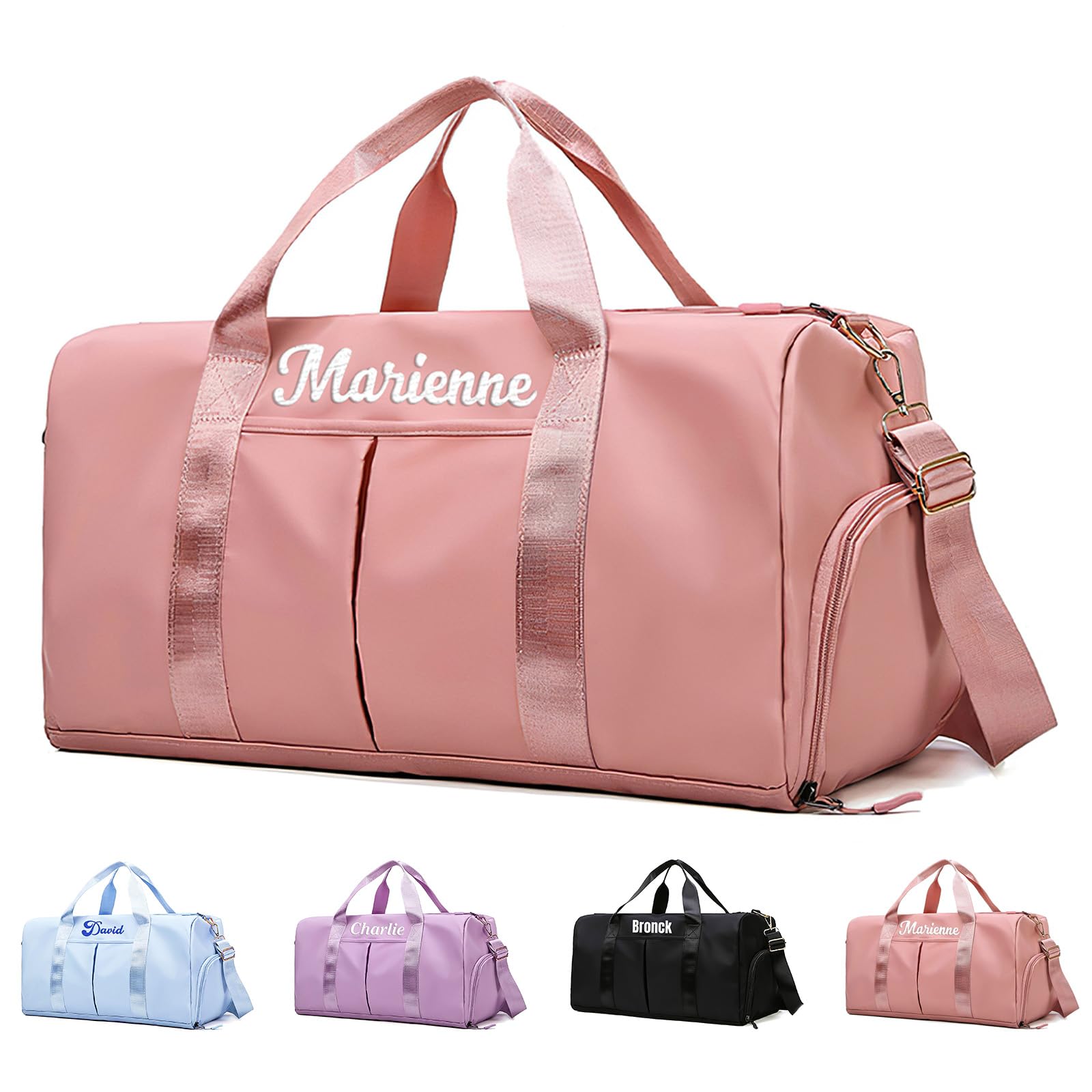 Amazon.com | Personalized Duffel Bag Embroidered Sports Bag Gym Travel ...