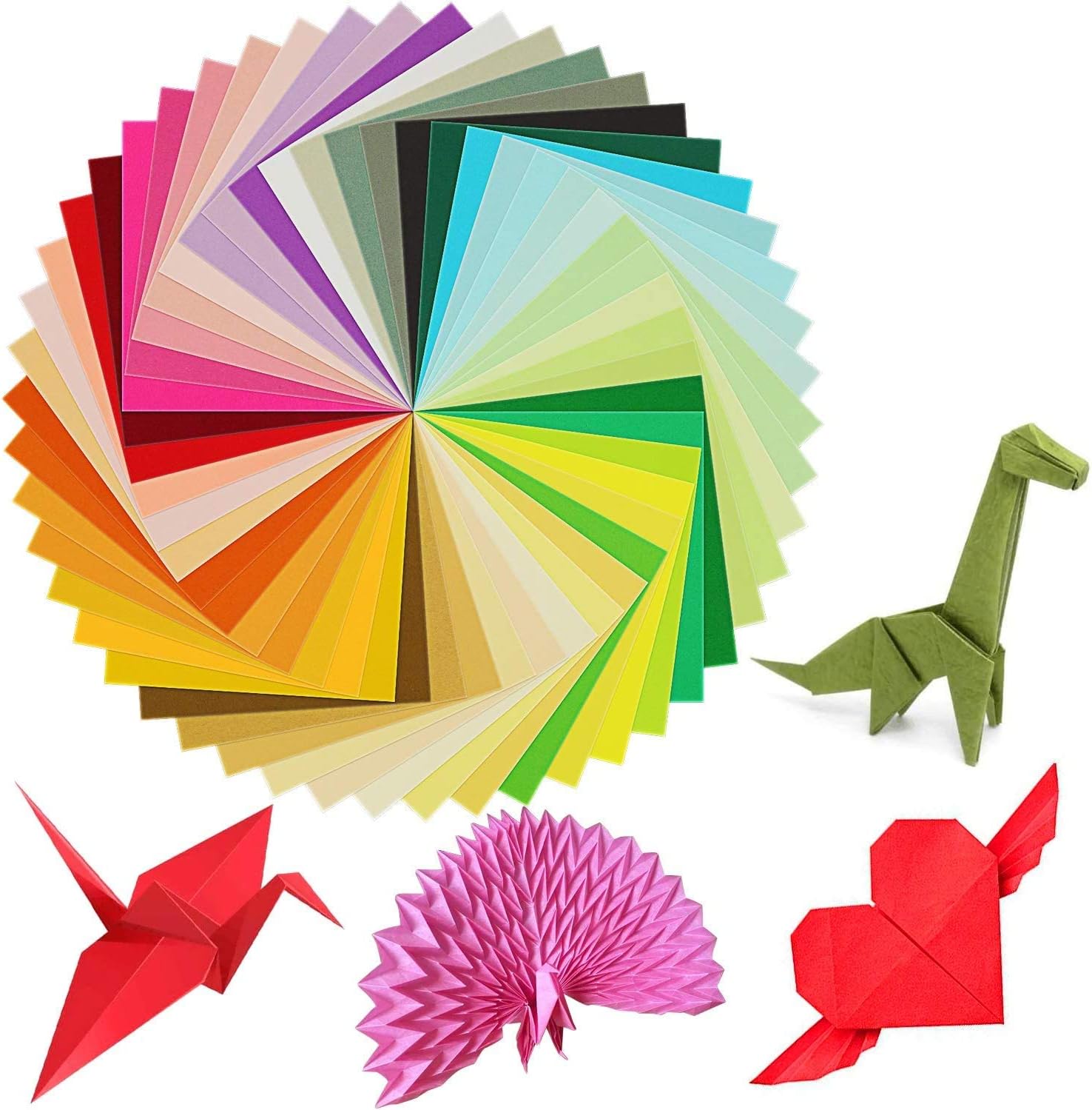 kissDate 3 Pack 150 Sheets 6 Inches Double-Sided Square Origami Paper ...