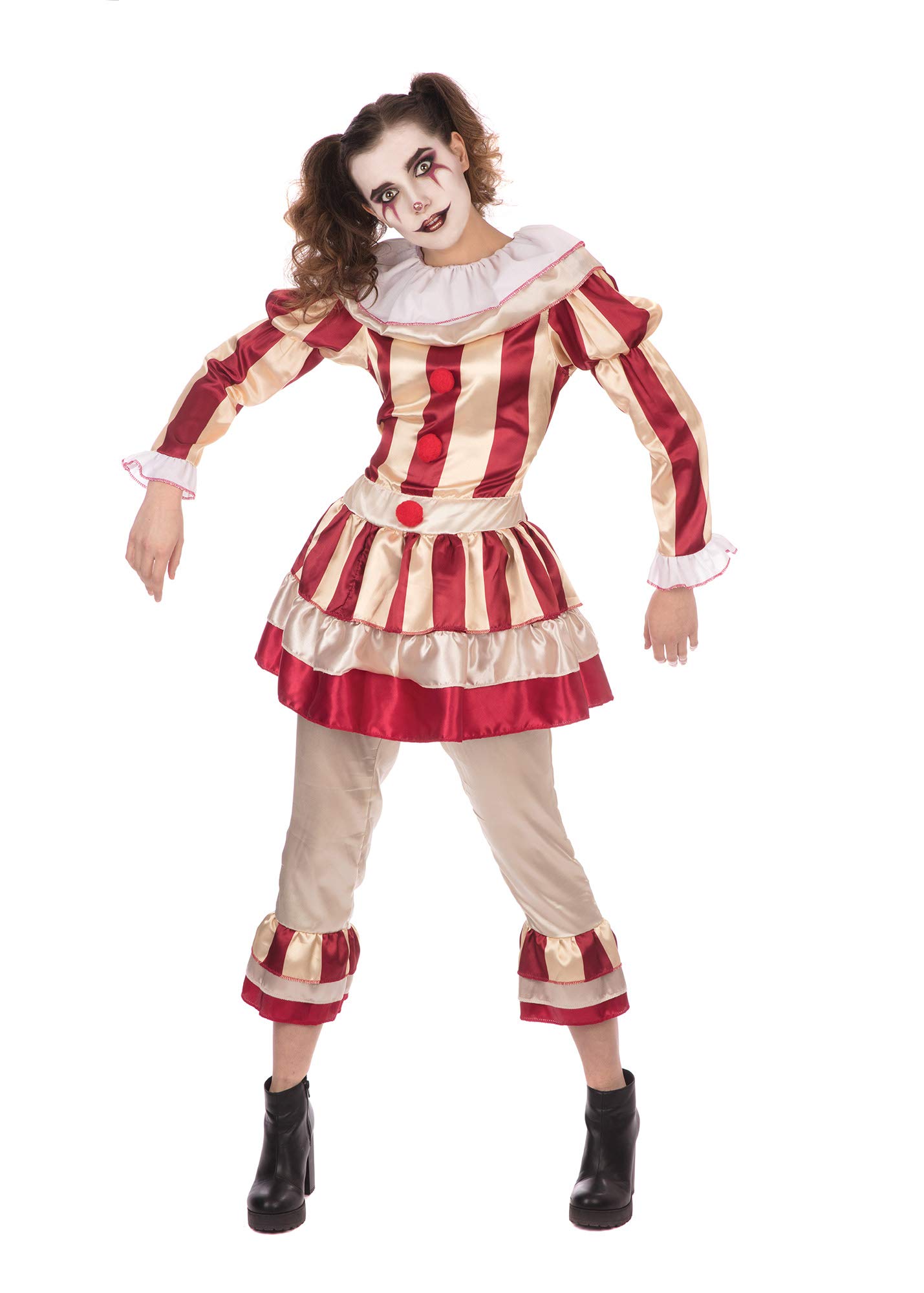 Bristol Novelty AF177 Carnevil Clown (Female) Costume, Women, Beige ...