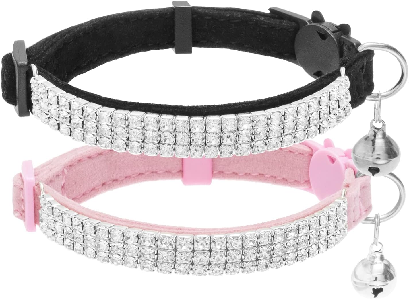 Pet Supplies : Weewooday 4 Pieces Rhinestones Cat Collars Breakaway Cat ...