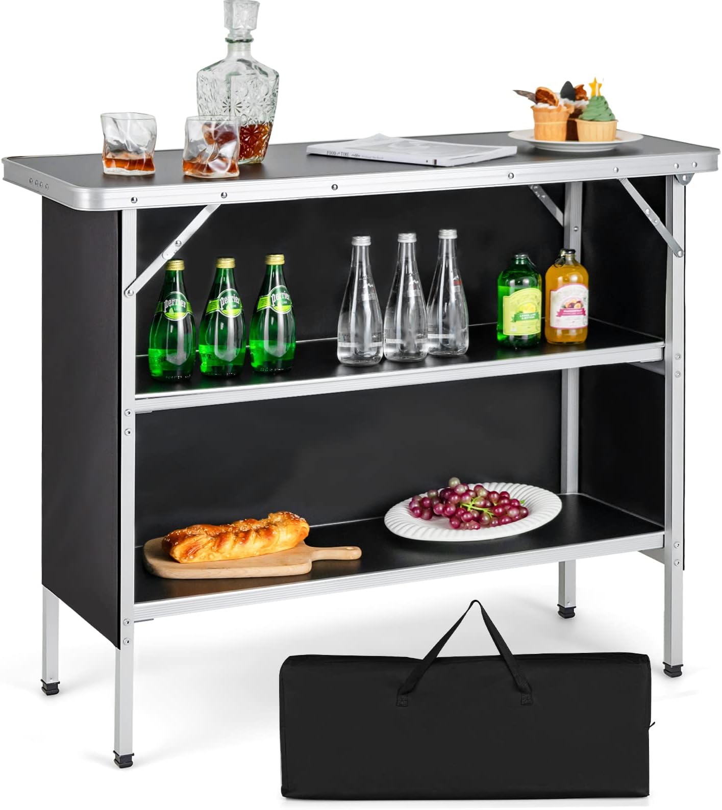 Amazon.com: Best Choice Products Portable Pop-Up Bar Table for Indoor ...