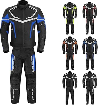 Amazon.com: Hive Moto Mens Motorbike Suit Waterproof Cordura Jacket ...