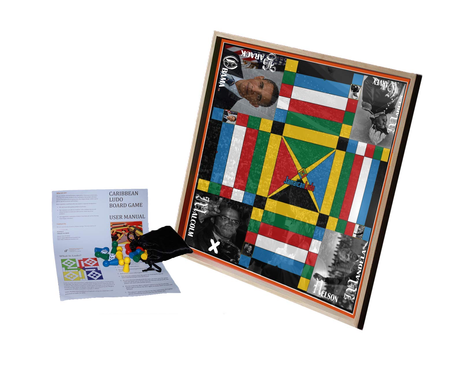 Buy Jamaican Ludo Black Leaders Edition (Ludi/Ludy/Loodi) | 24in x 24in ...