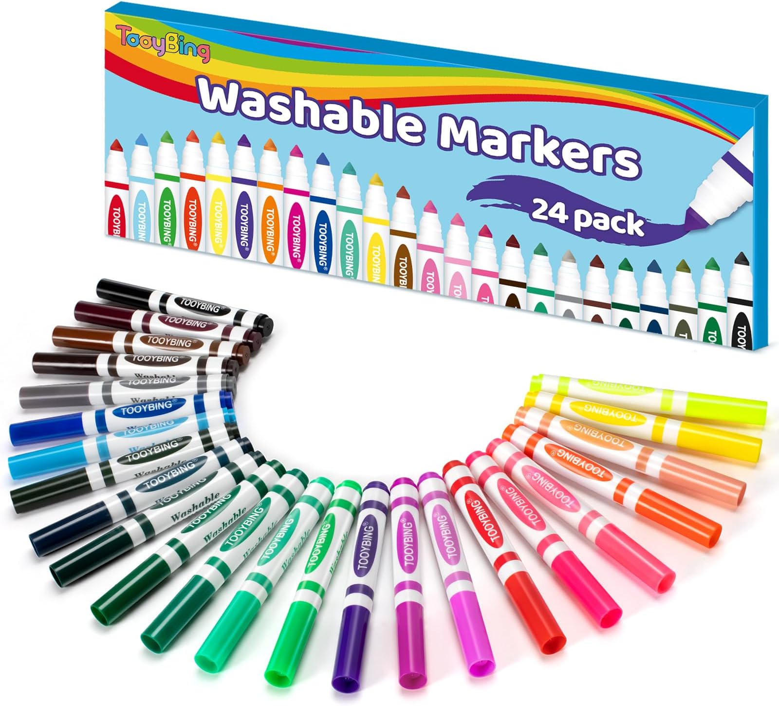 Amazon.com: Crayola Ultra Clean Washable Markers (40ct), Coloring ...