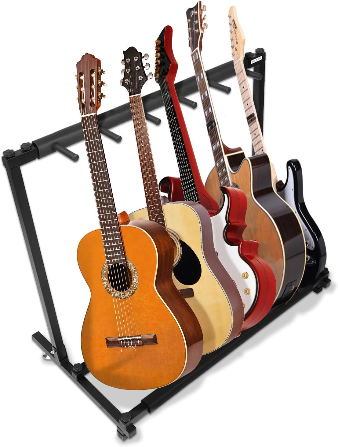 PULSE PLS00428 4 Guitar Folding Rack Stand : Amazon.co.uk: Musical ...