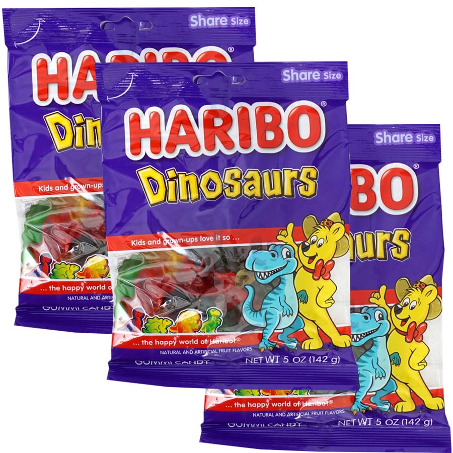 Amazon.com : Dinosaurs Gummies, 5oz Gummy Bag (3 Pack), Dinosaur Candy ...