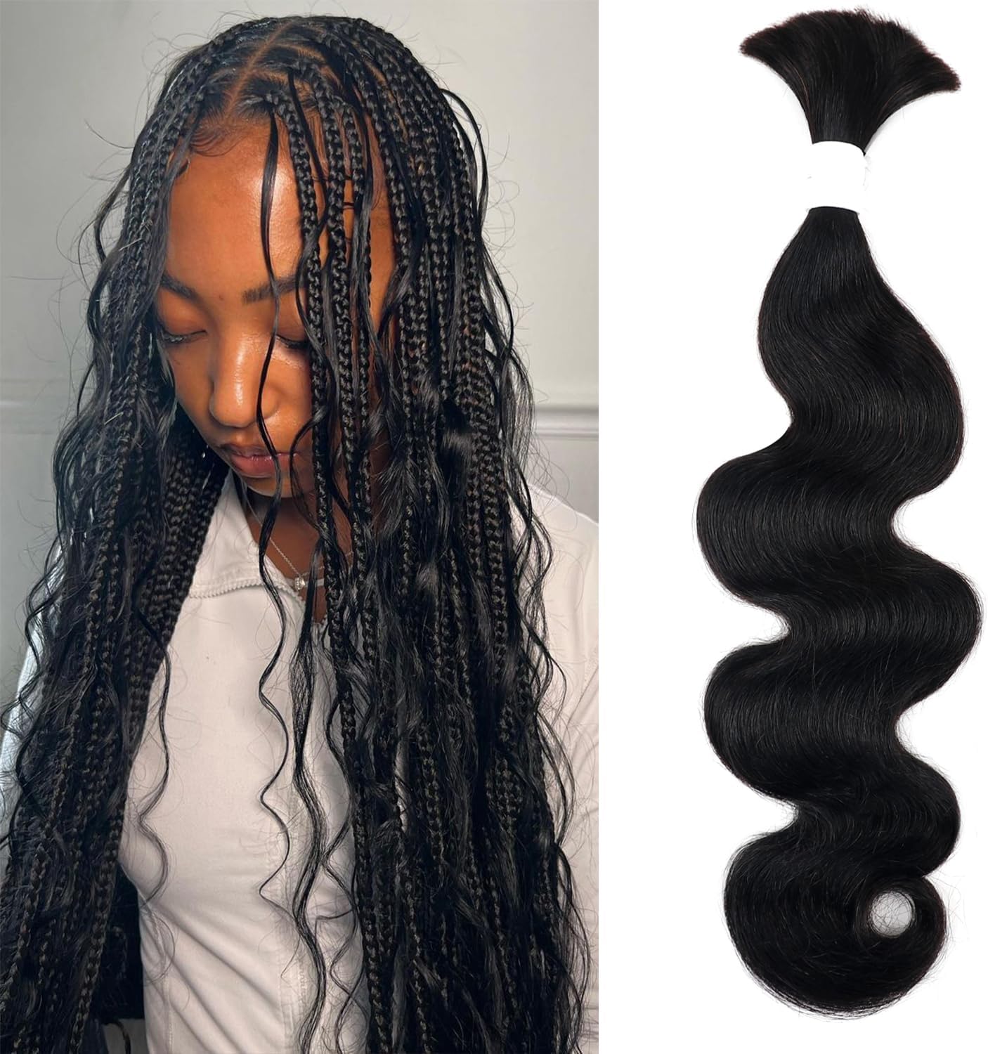Amazon.com : FreeTress Human Hair Braids Loose Deep Bulk 18" (pack of 1 ...