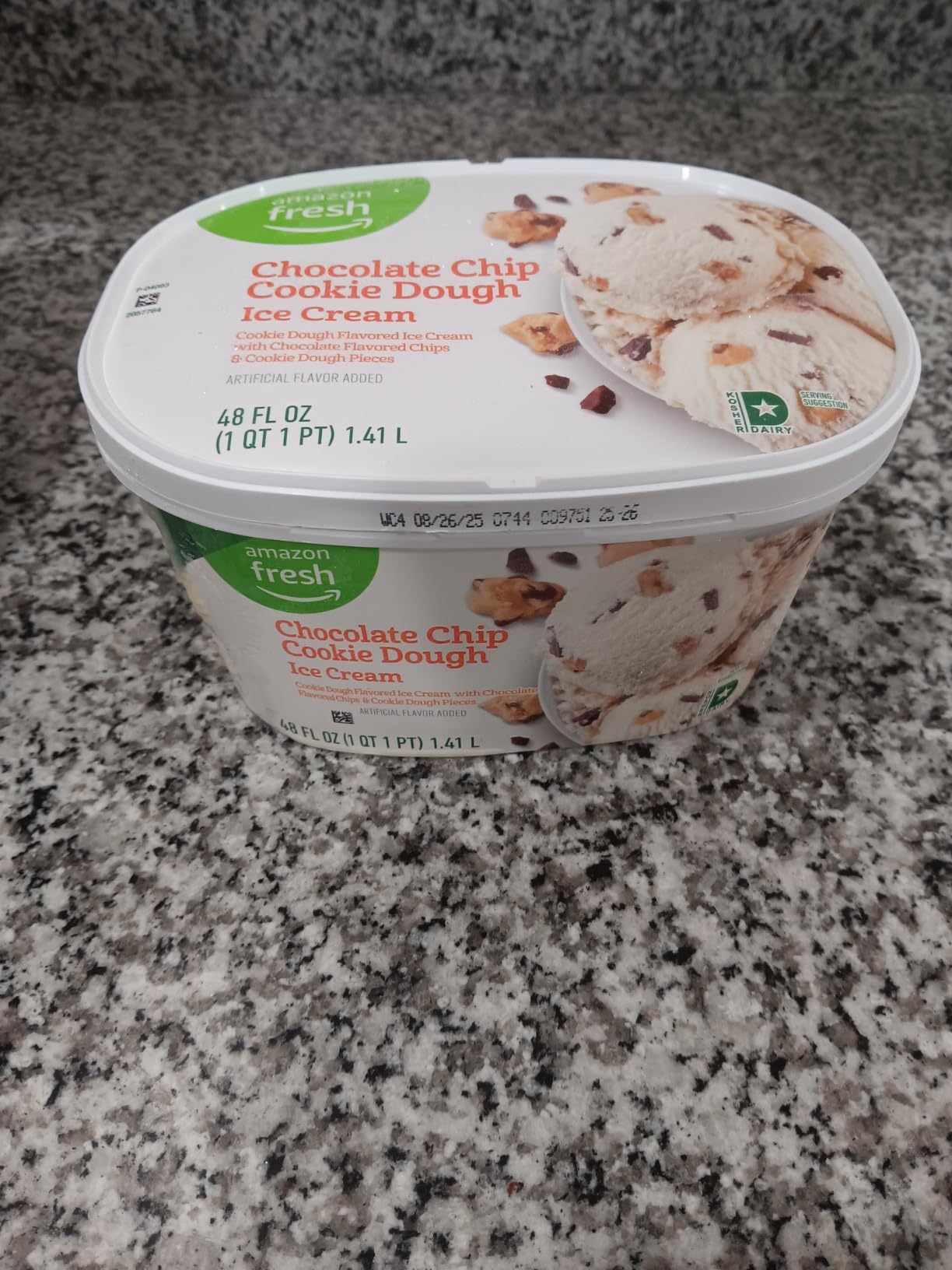 Amazon.com: Amazon Fresh, Chocolate Chip Cookie Dough Ice Cream, 48 Fl ...
