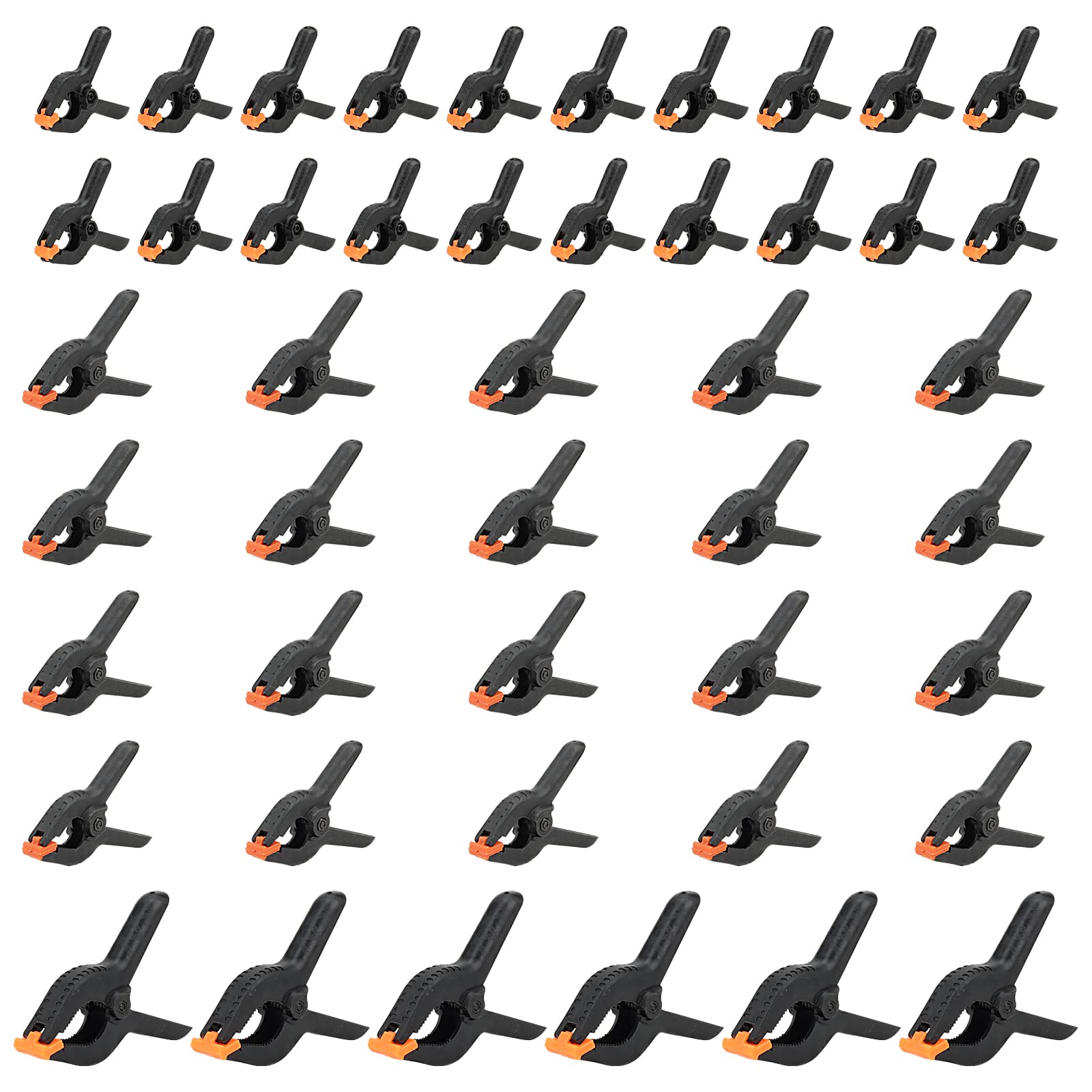 MANCHAP 46 Pack 3 Sizes Plastic Spring Clamps, 2 Inch/3 Inch/6 Inch ...