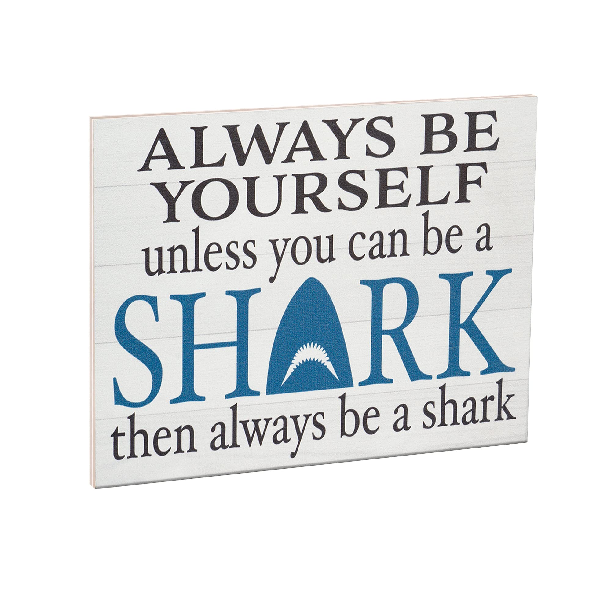 Amazon.com: JennyGems Always Be a Shark Wooden Sign and Wall Hanging ...