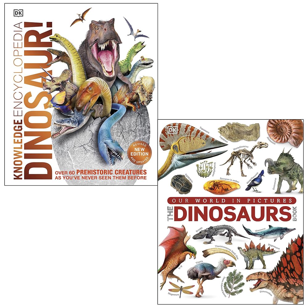 Knowledge Encyclopedia Dinosaur! & The Dinosaurs Book Our World in Pictures By DK, John Woodward ...