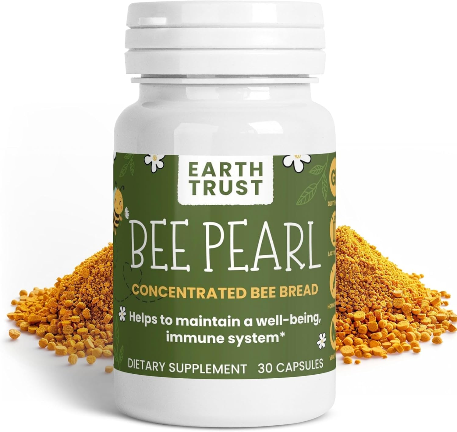 Amazon.com: Earth Trust Bee Pearl: Natural Immune Boost & Fertility ...