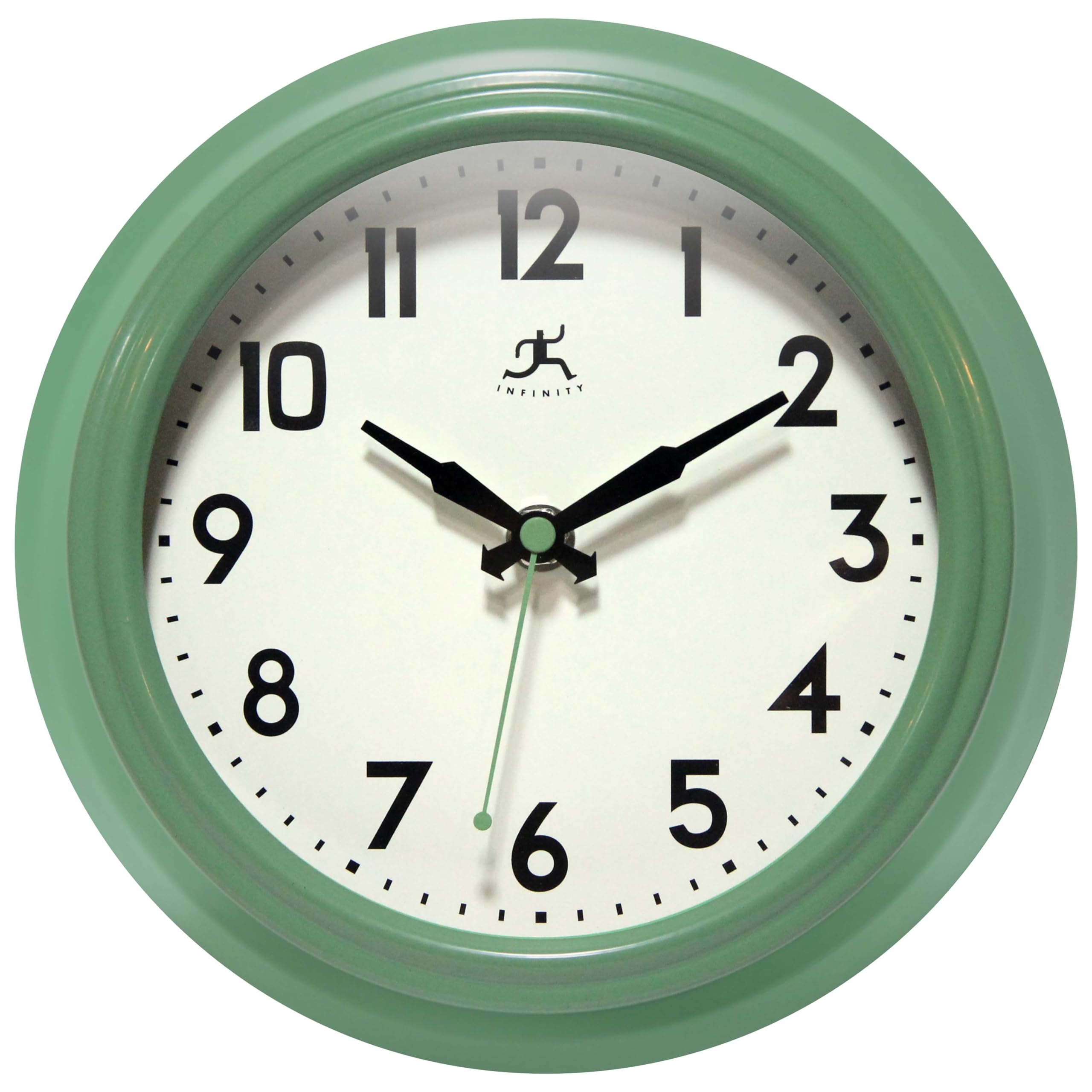 Amazon.com: Infinity Instruments Retro Diner Clock, Green : Home & Kitchen