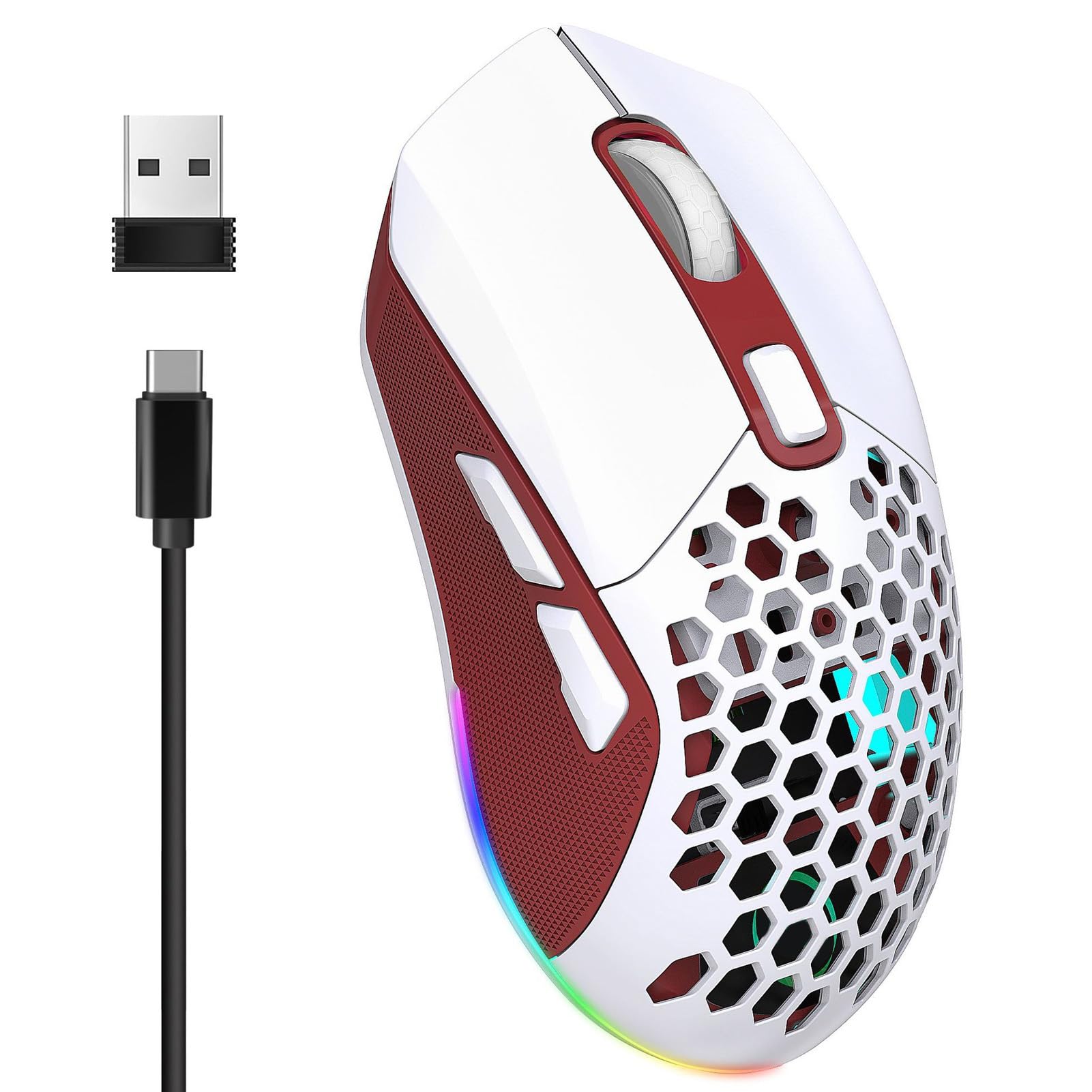 Vikye Wireless Gaming Mouse, 2.4G Or BT5.1 Wireless Mouse 800 to 4800 ...