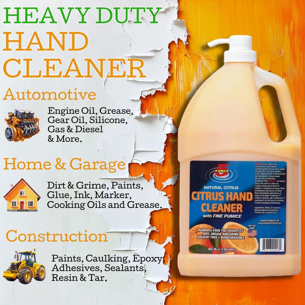 Snapklik.com : Force 5 - Citrus Hand Cleaner For Mechanics Heavy-Duty ...