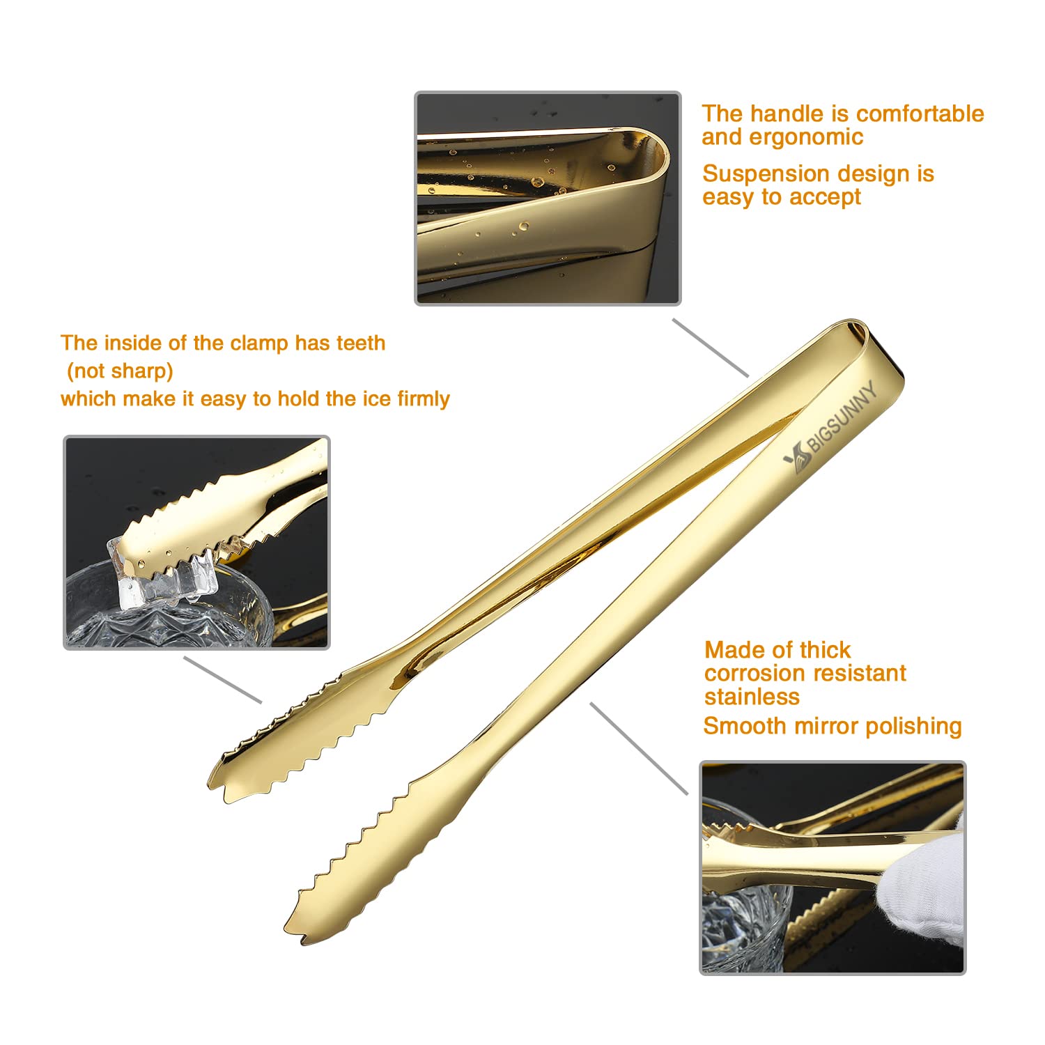 Burger Press Set Of 16 Mini Appetizer Tongs 6 Inch Stainless Steel ...