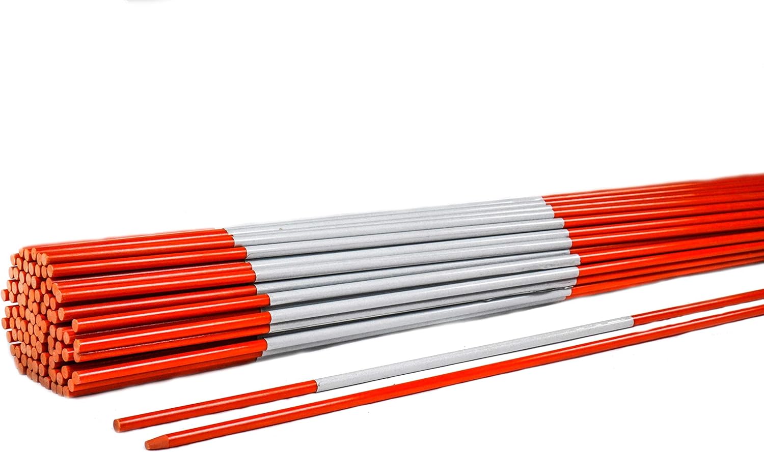 Amazon.com : 4ft Orange Driveway Markers - 1/4" Fiberglass Snow Stakes ...