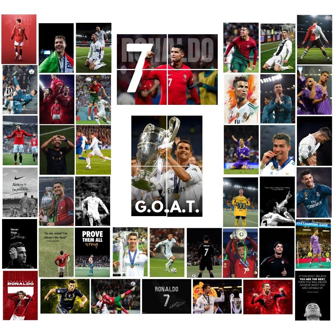 Auraposter Paper Ronaldo Poster Set Of 48 Cristiano Ronaldo Mini ...