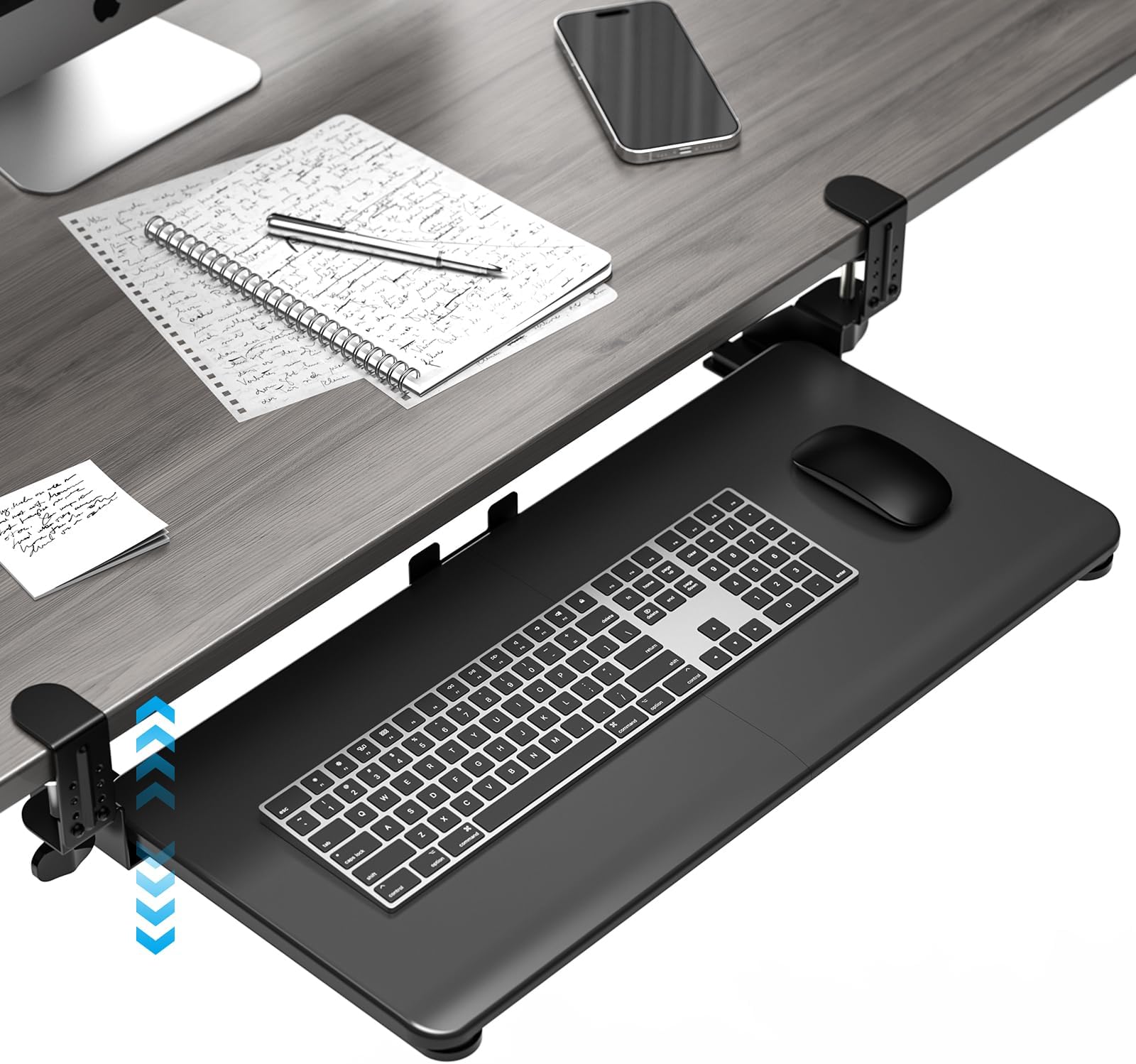 Amazon.com : Xyndyx Keyboard Tray Under Desk, Pull Out Keyboard & Mouse ...