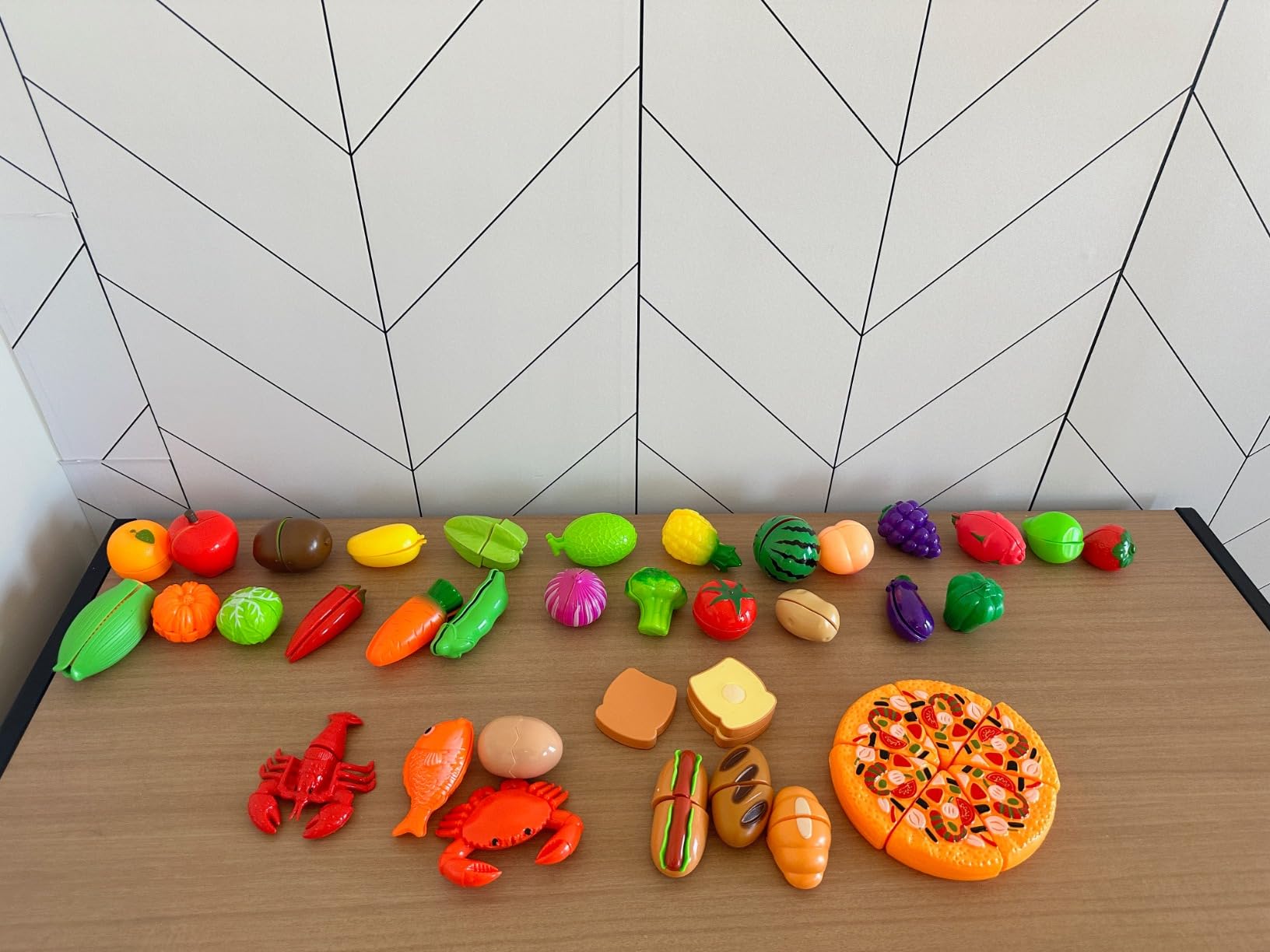 Amazon.com: TooyBing Play Food Set for Kids Kitchen- 100 Pcs Pretend ...