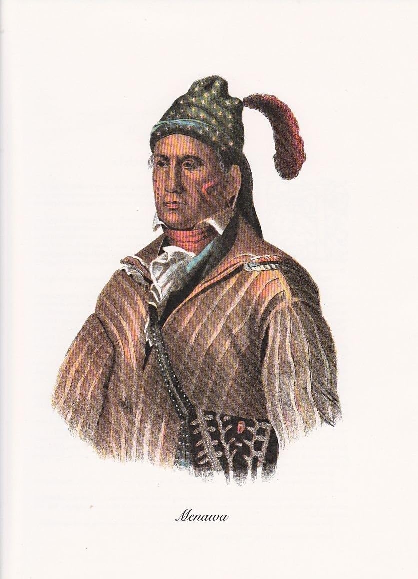 Amazon.com: 1972 Vintage Full Color Art Plate "CHIEF MENAWA" NATIVE AM ...