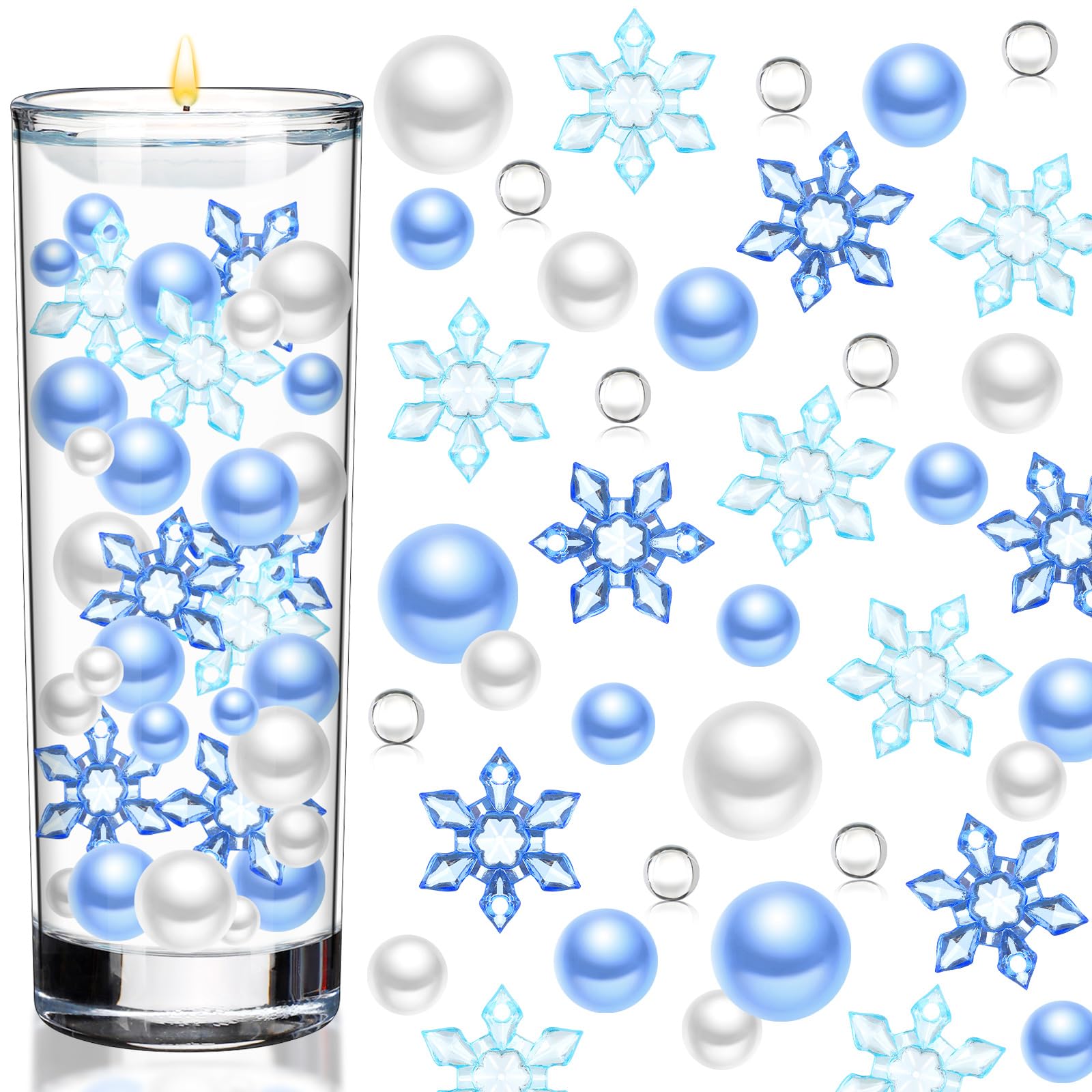Amazon.com: Jutom 10150 Pieces Winter Vase Filler Decor Snowflake ...
