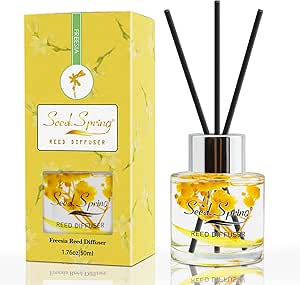 Amazon.com: Seed Spring Reed Diffuser Set with Sticks Freesia Scent Oil ...