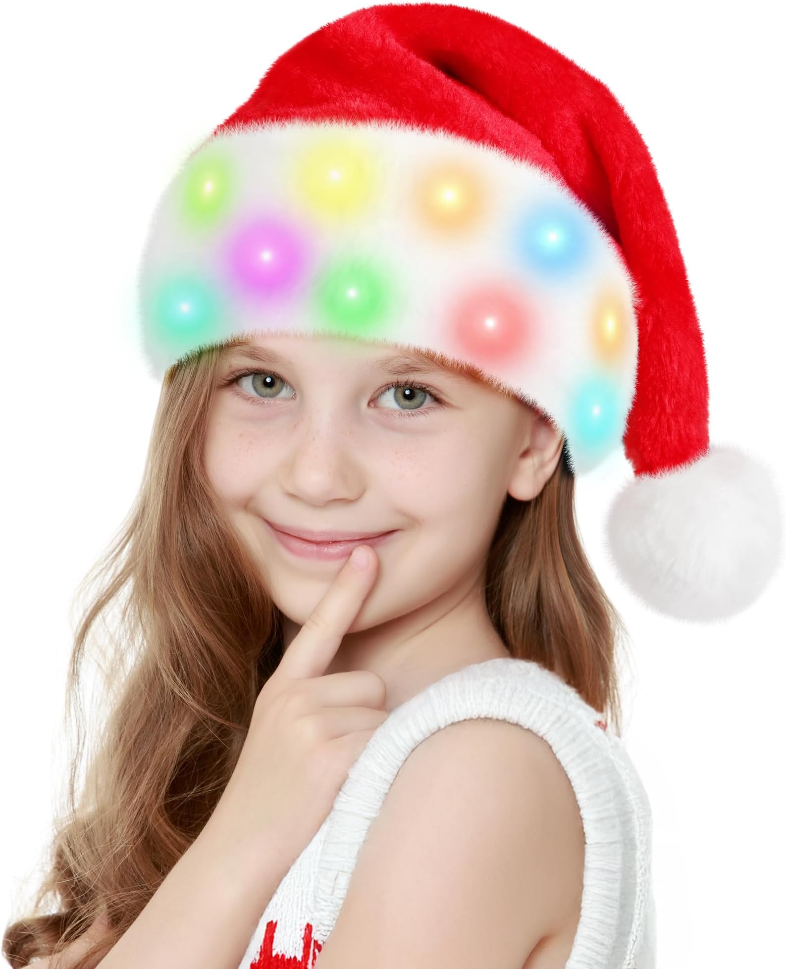 Amazon.com: Santa Hats, Oversize Light up Christmas Hats, Large Santa ...