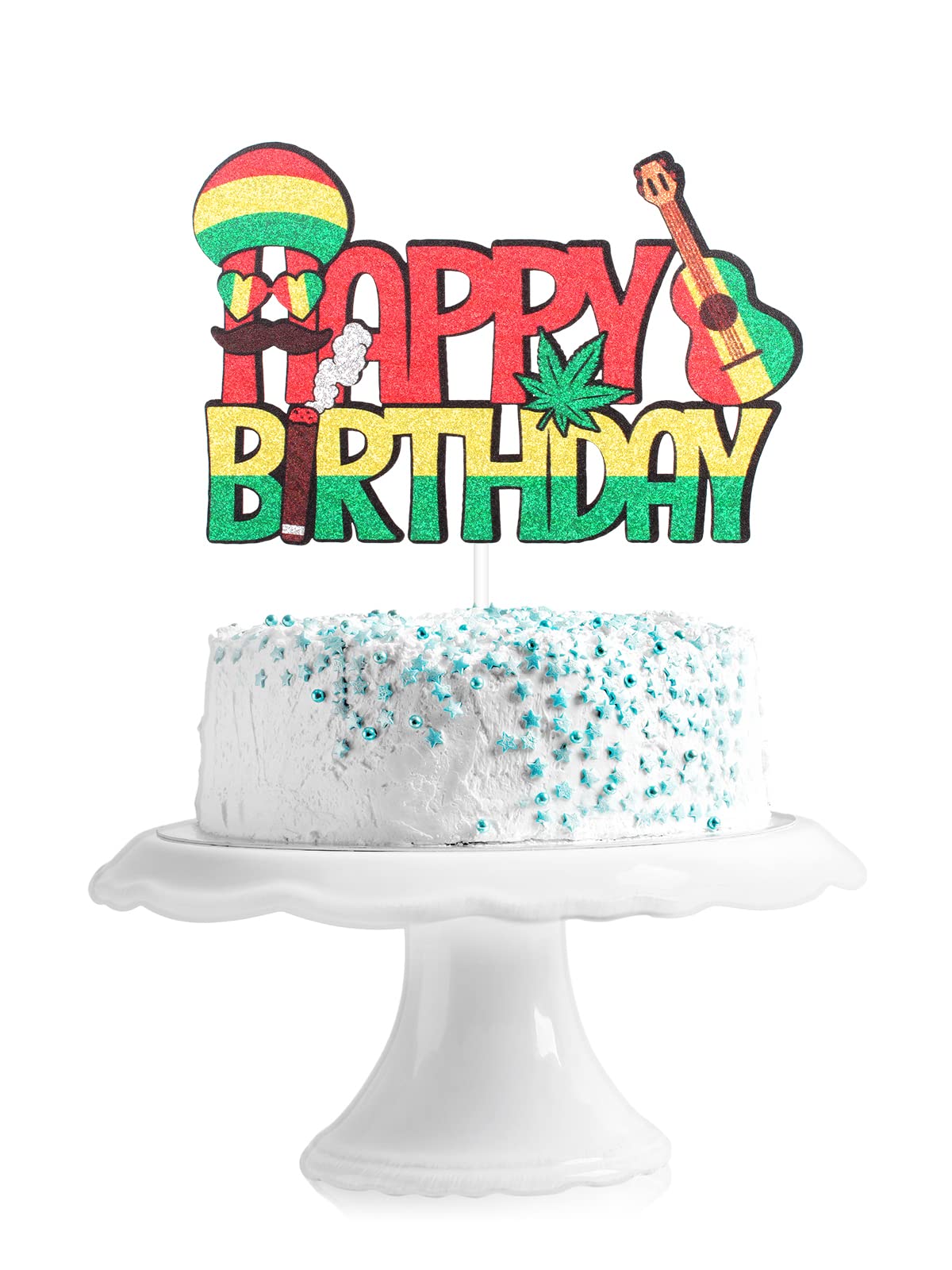 Reggae Dancehall Happy Birthday Cake Topper Summer Dance Party Cake ...