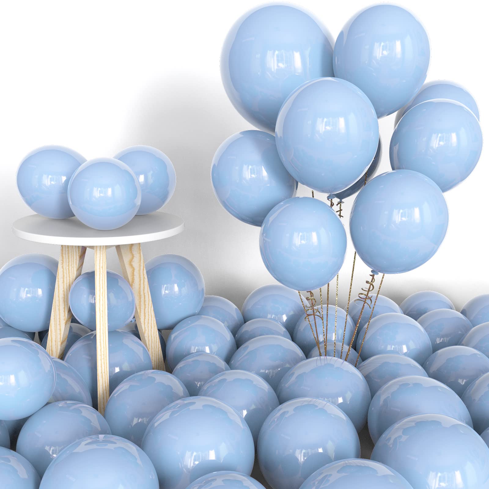 Snapklik.com : 151PCS Light Blue Balloons 18/12/10/5 Inch Blue Balloons ...