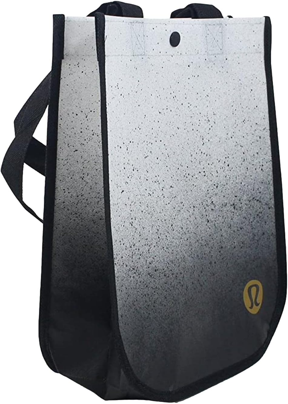 Lululemon Black White Speckled Small Reusable Tote Carryall Lunch Gift ...