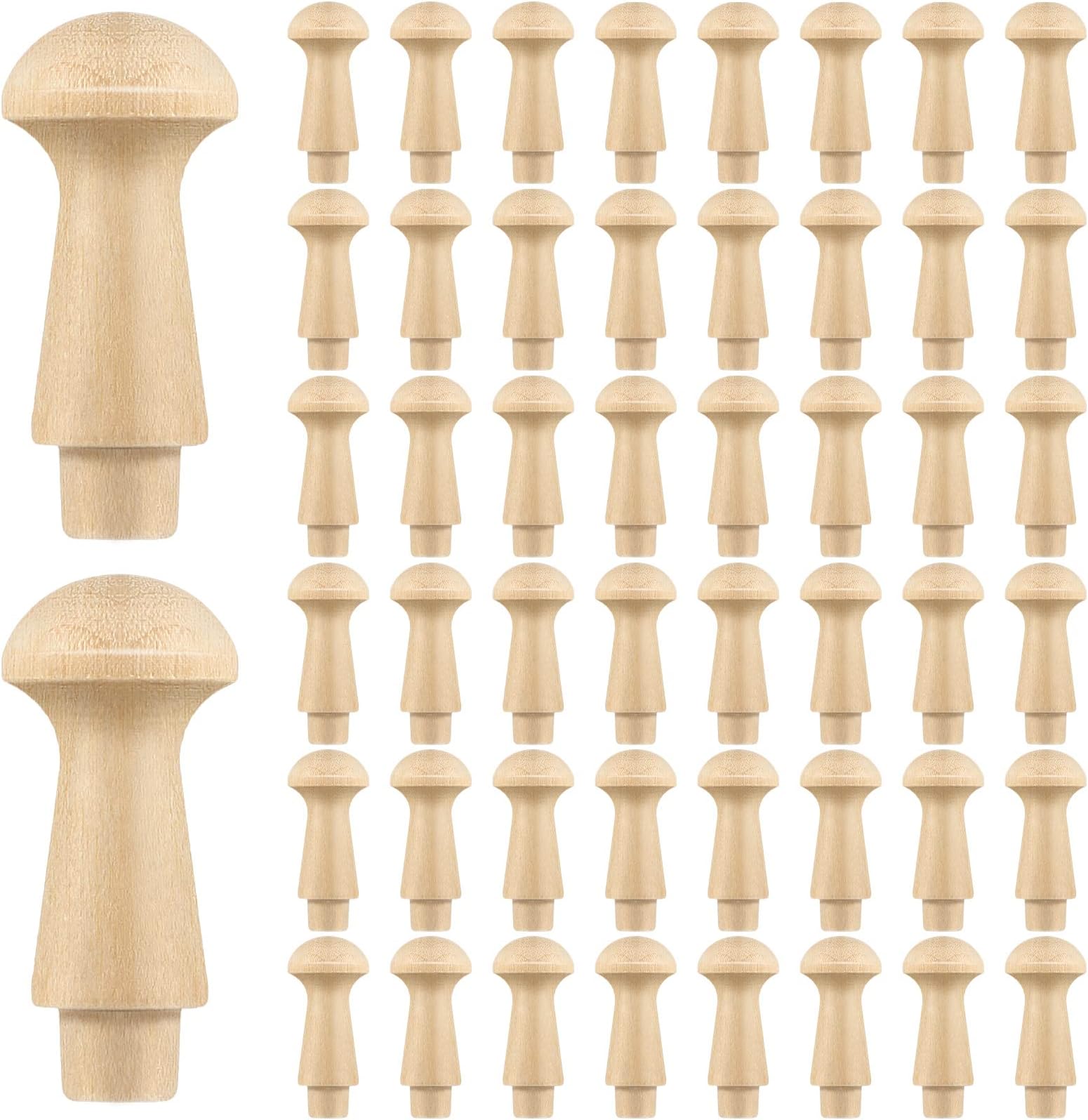 Amazon.com: 50 Pcs Mini Shaker Pegs Wooden Hooks Wall Mounted, Smooth ...