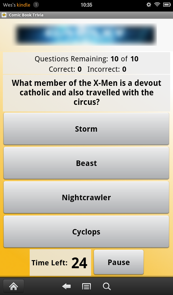 Comic Book Trivia - App on Amazon Appstore