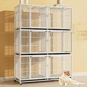 Amazon.com : BBHW Outside Cat Enclosure Houses Stackable, Multiple Cats Crate Large Cage with ...