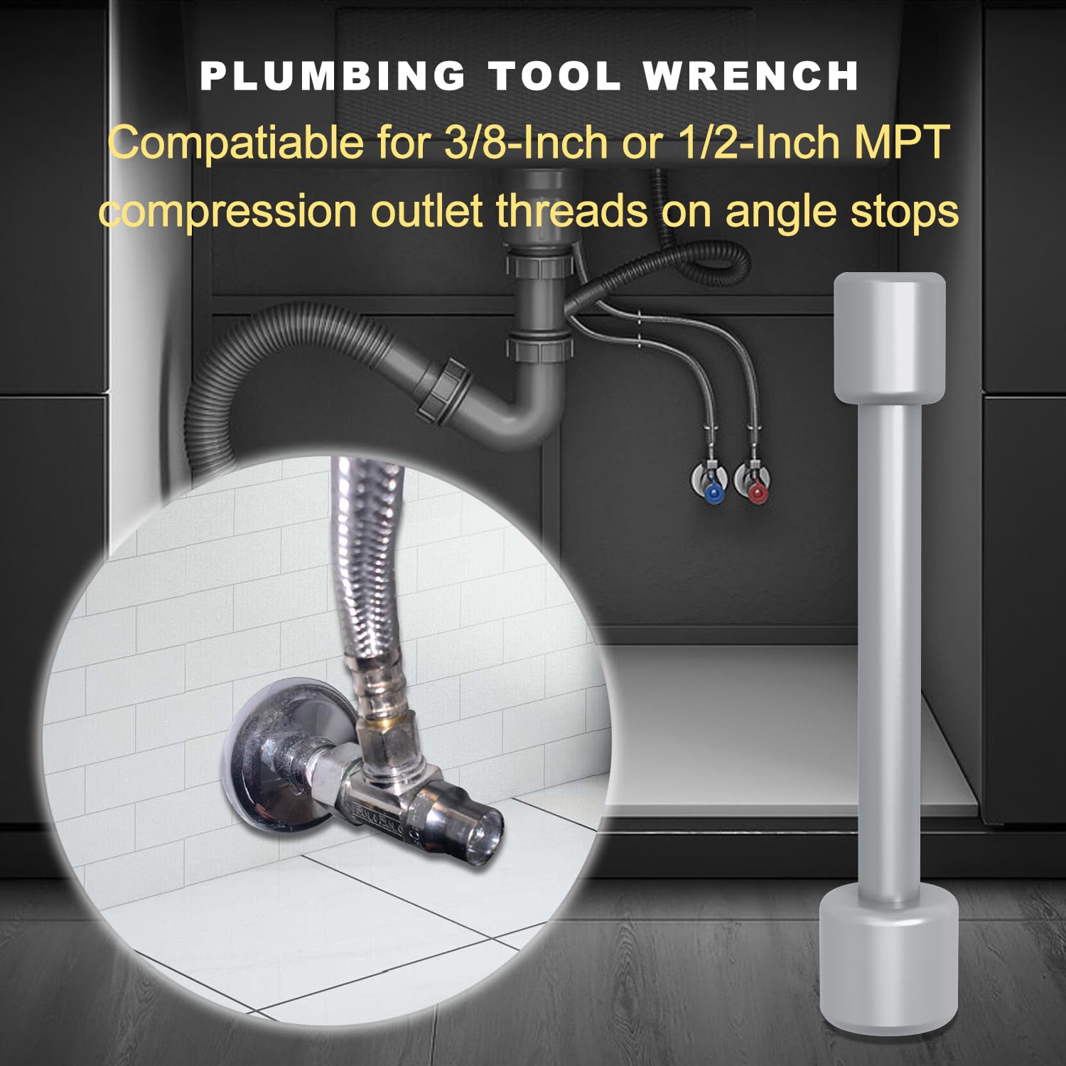 Snapklik.com : Angle Stop Wrench Angle Stop Removal Tool, Plumbing ...