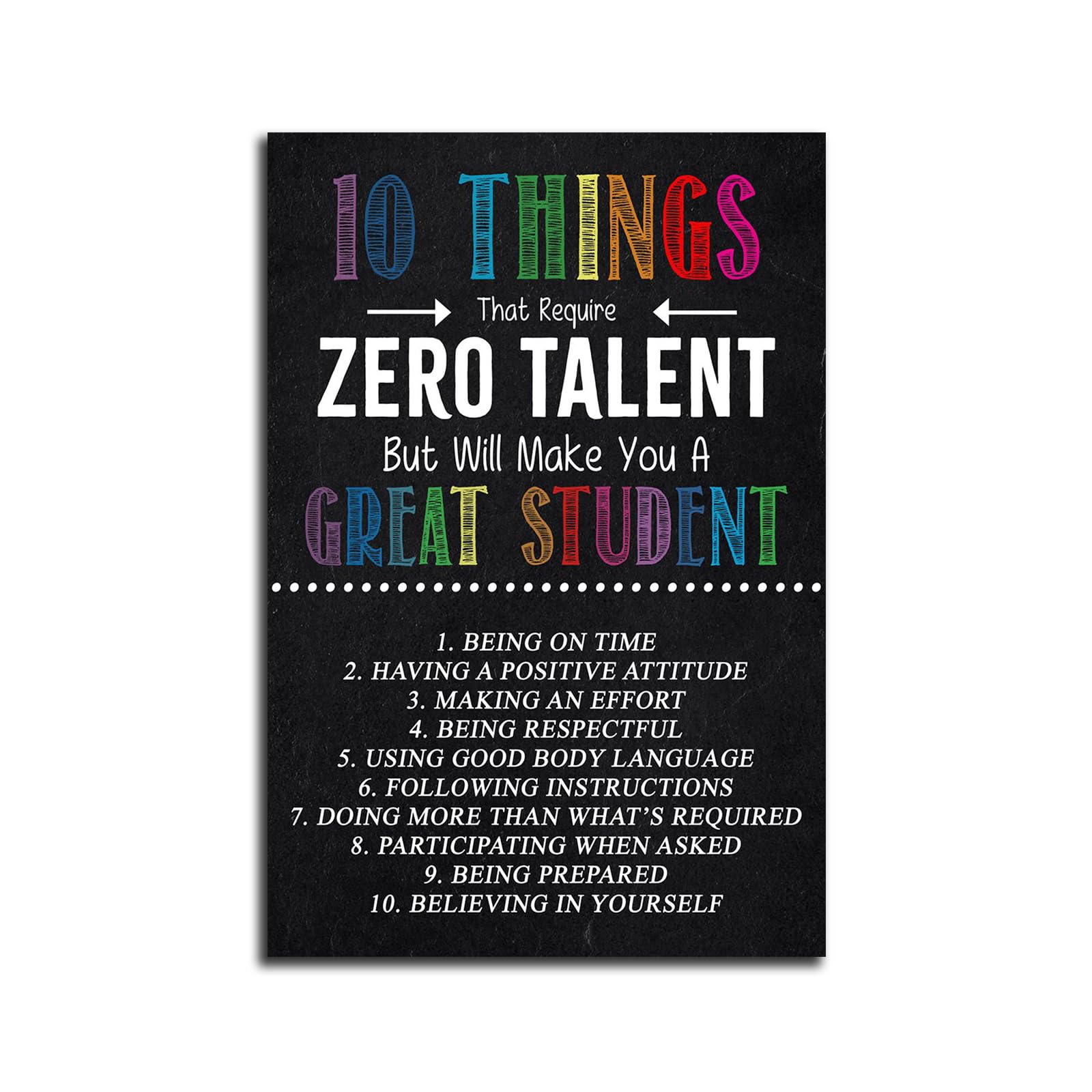 FJXYLDHJC 10 Things Require 0 Talent Motivational Posters Fitness ...