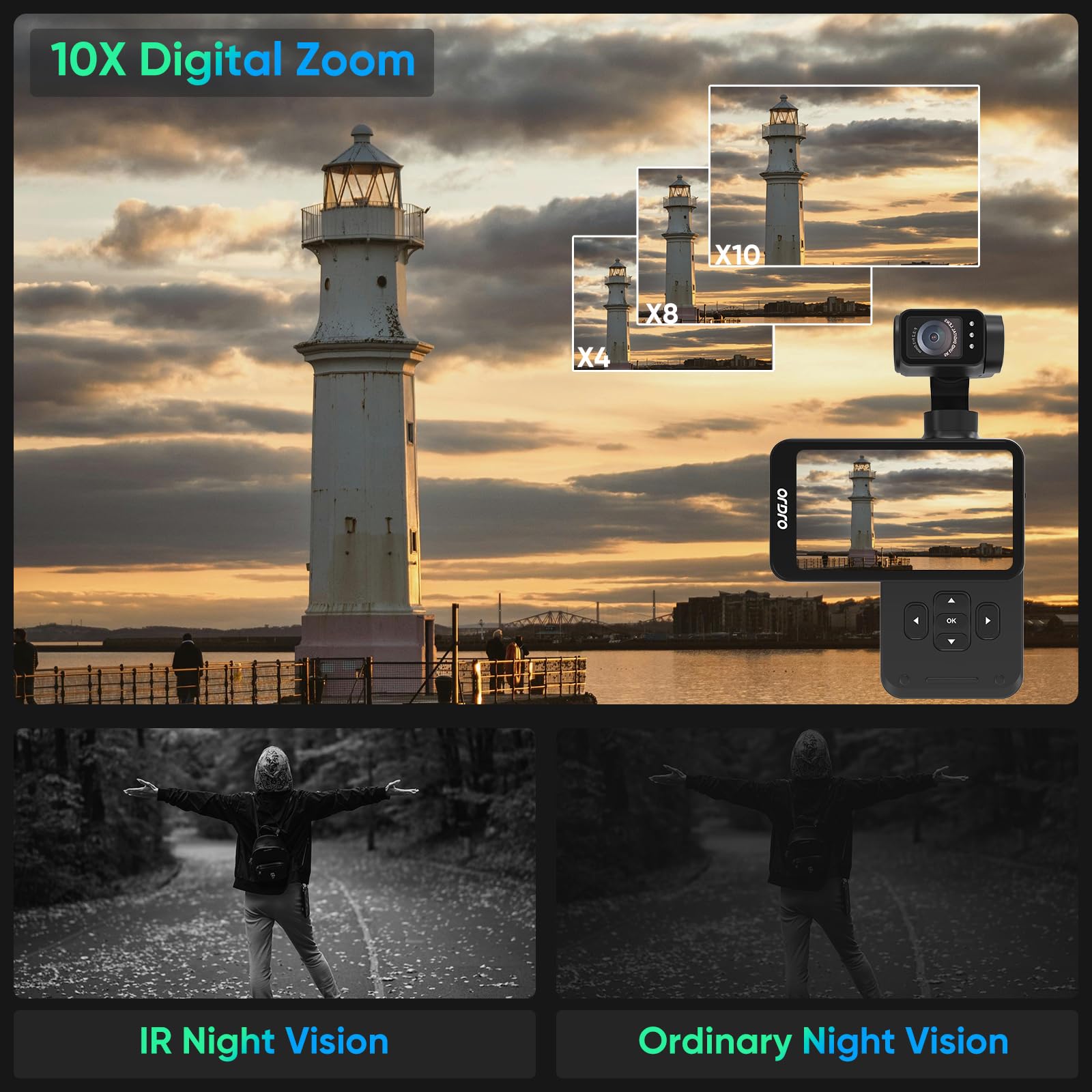 Snapklik.com : ORDRO M5 Handheld Camera 5K, 3-Axis Stabilisation Video ...