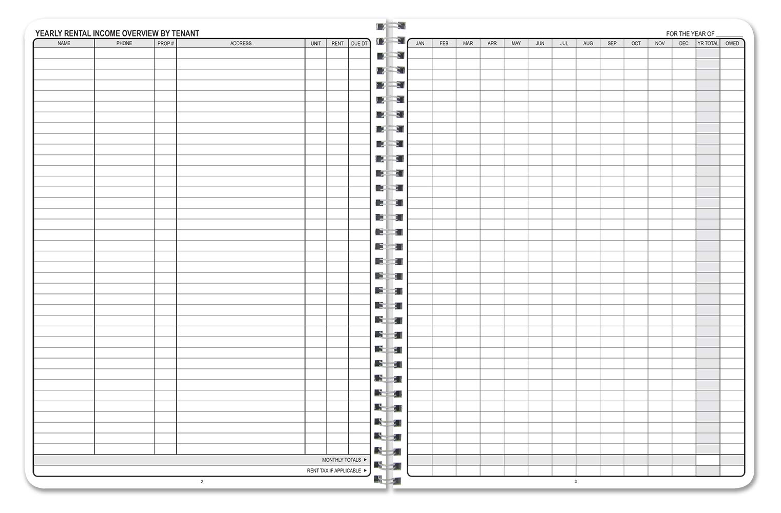 Snapklik.com : BookFactory Rental Property Record Book/Landlord Renter ...