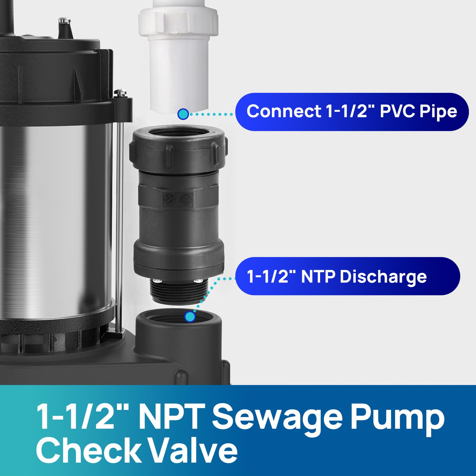 Snapklik.com : Aquastrong 1-1/2 Check Valve Connector