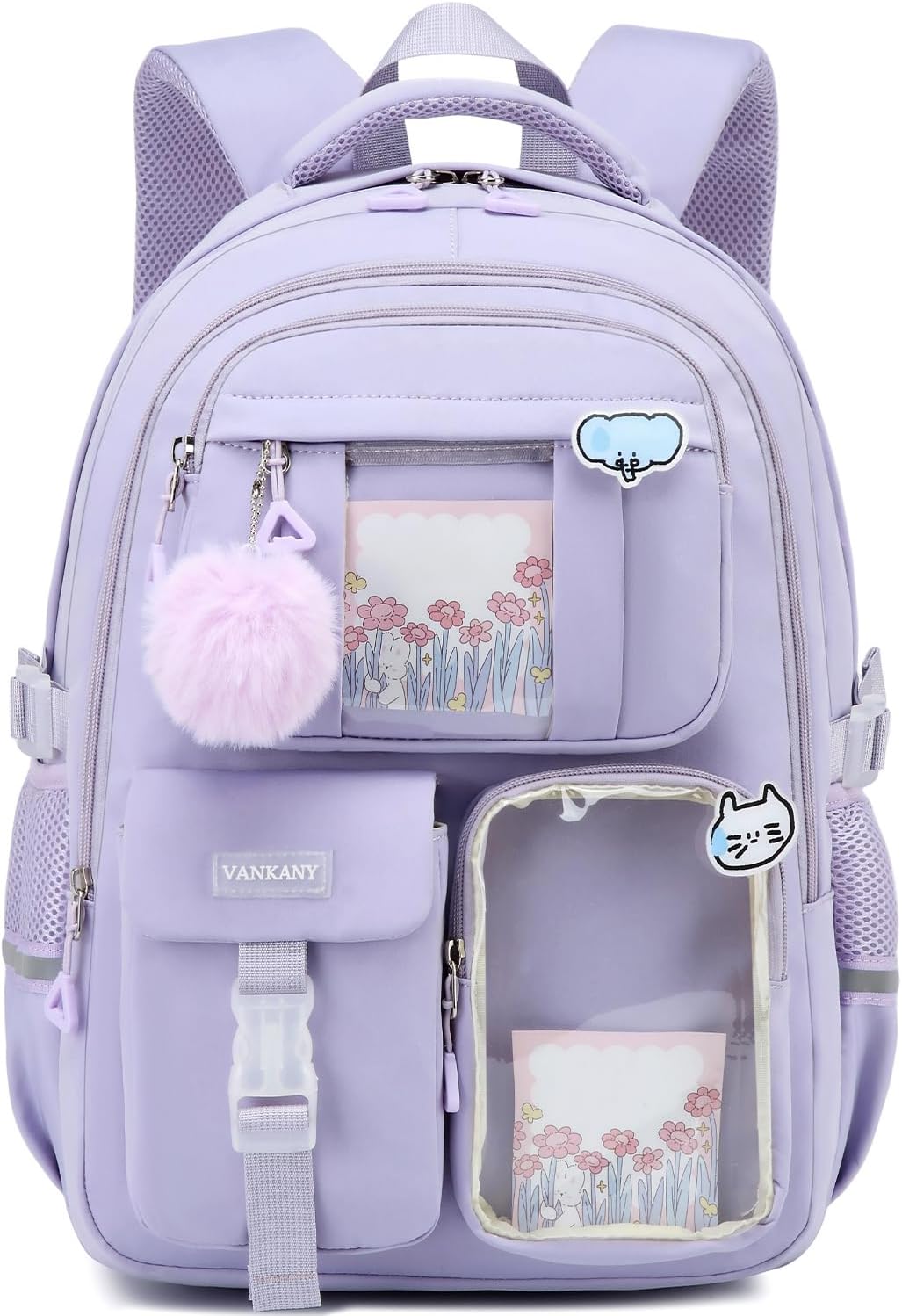 Amazon.com: VANKANY Aesthetic Backpacks for School Girls, Cute Bookbag ...