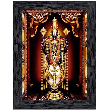 Tirupati Balaji - Lord Venkateswara Religious Wood Photo Frames ...