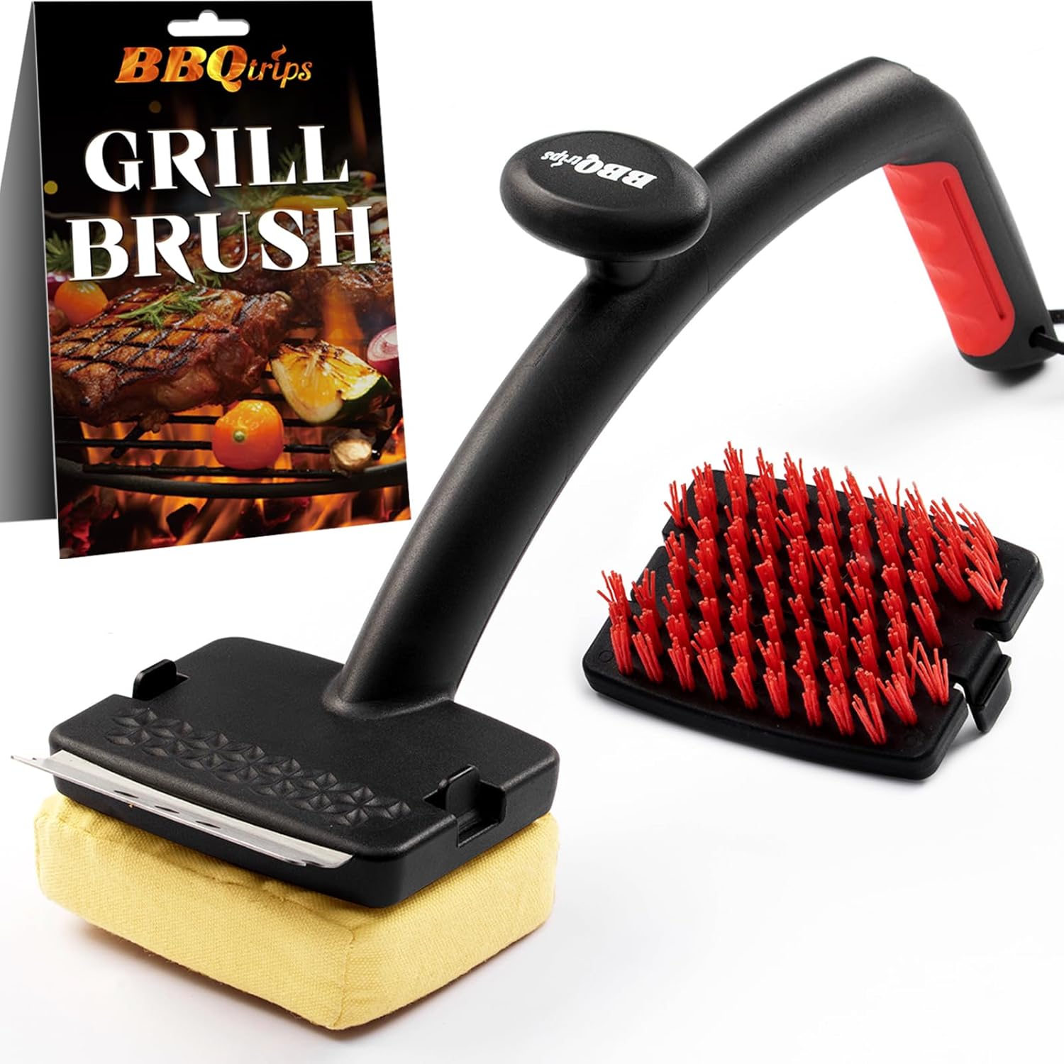 Amazon.com : BBQtrips 2025 Version Grill Brush Bristle Free Set of (1+2 ...