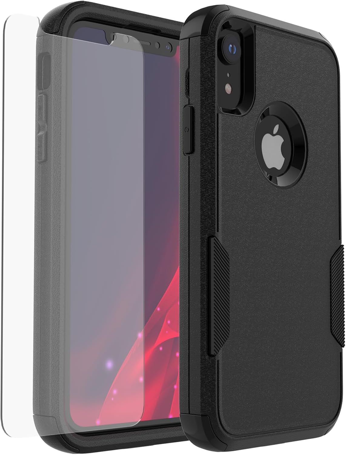 Amazon.com: pdxox for iPhone XR Heavy Duty Phone case, 3-Layer Anti ...