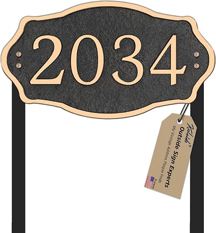 Amazon.com : Personalized Address Sign Lawn Mounted - Custom House ...