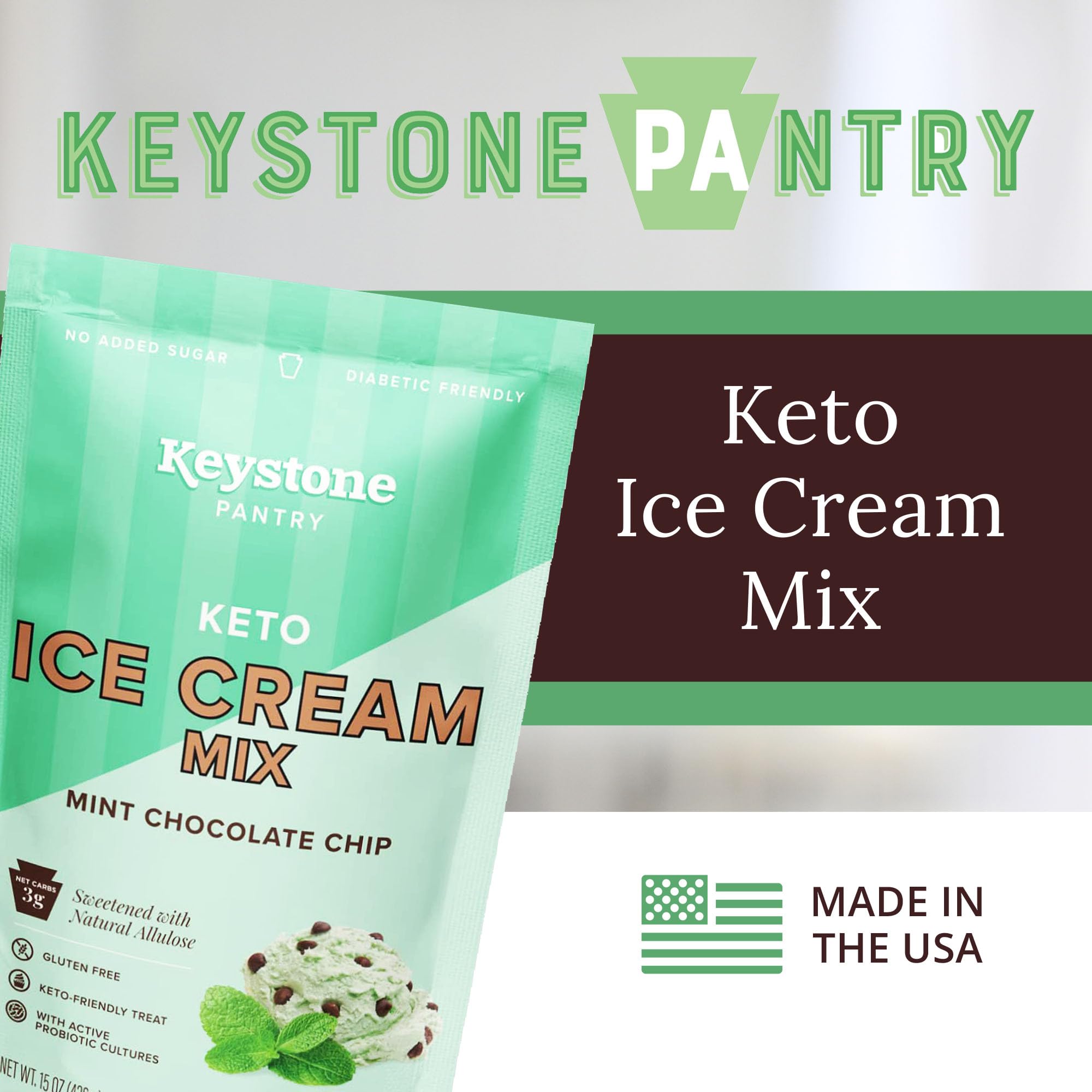 Snapklik.com : Keystone Pantry Keto Ice Cream Mix Mint Chocolate Chip ...