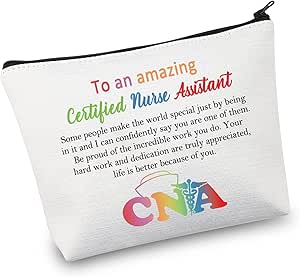 Amazon.com: VAMSII CNA Makeup Bag Certified Nursing Assistant Gifts CNA ...
