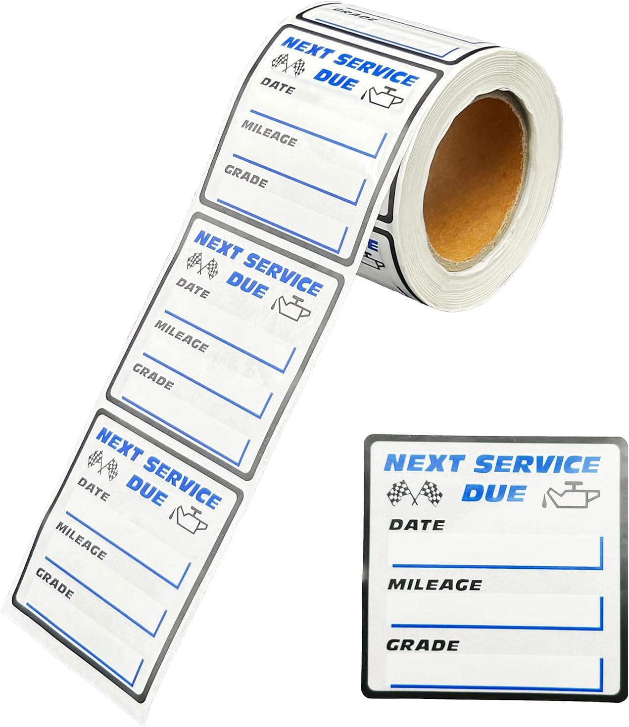 Amazon.com : 250PCS Oil Change Stickers,2 * 2In Oil Change Window ...