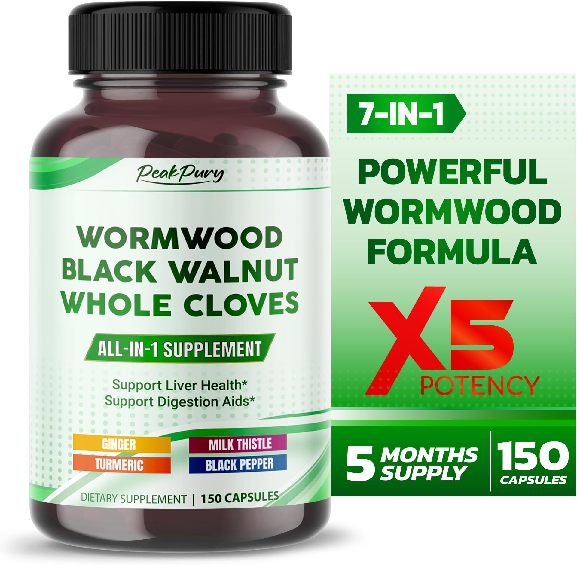 Amazon.com: PEAKPURY All-in-1 Wormwood Black Walnut Whole Cloves Ginger ...